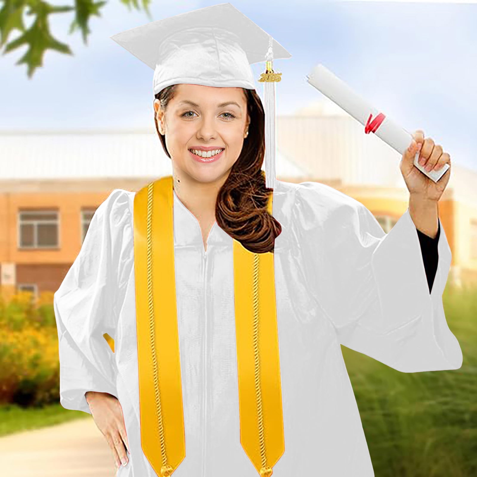 Graduation Cap and Gown 2025 Set with Tassel Honor Cord Graduation ...