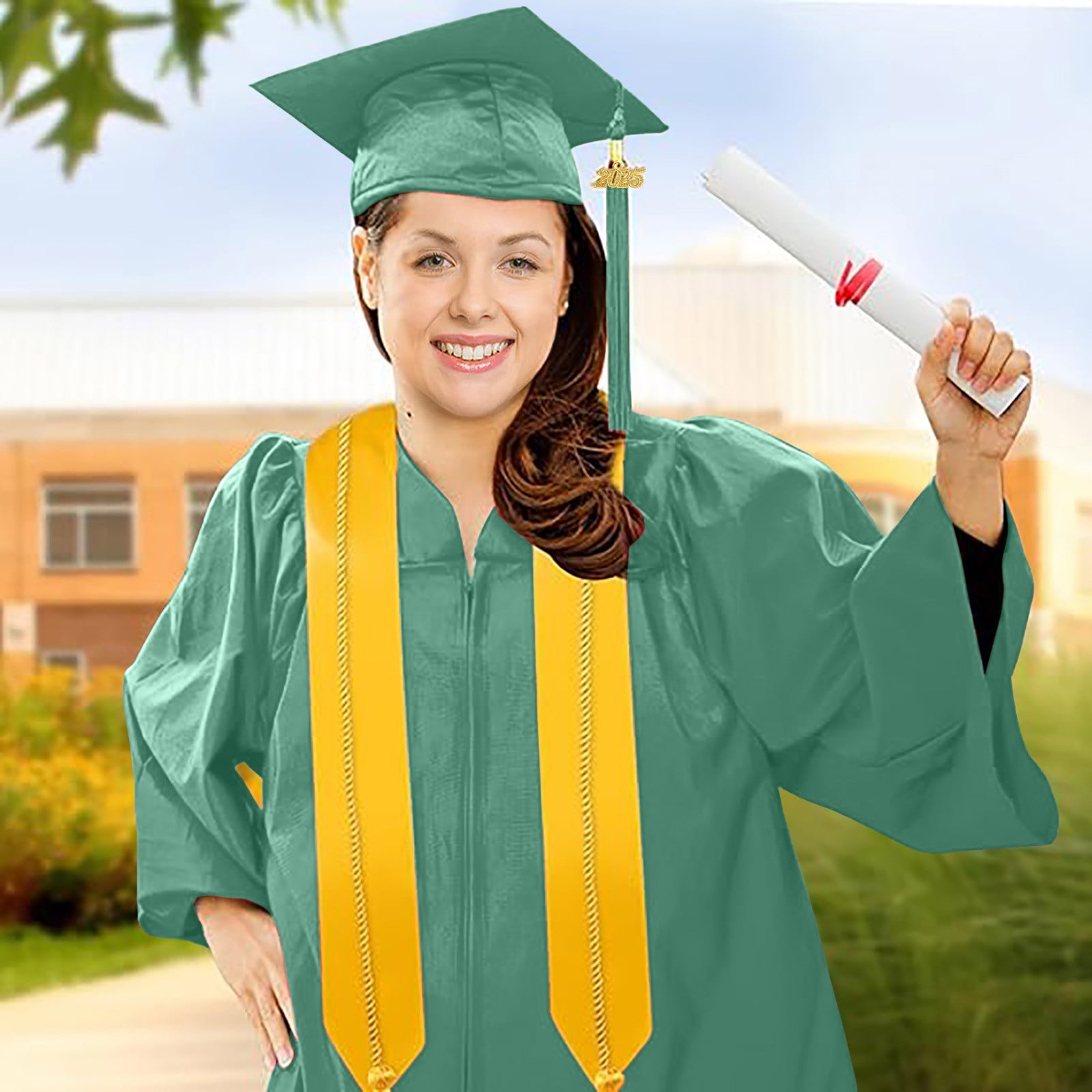 Graduation Cap and Gown 2025 Set with Tassel Honor Cord Graduation ...