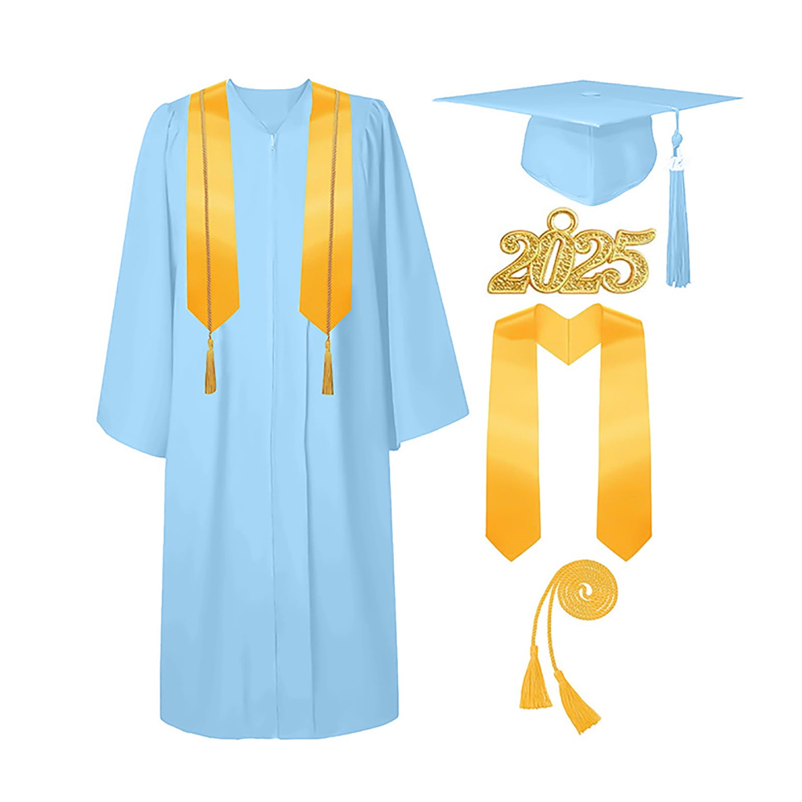 Graduation Cap and Gown 2025 Tassel Set with Honor Cord Graduation ...