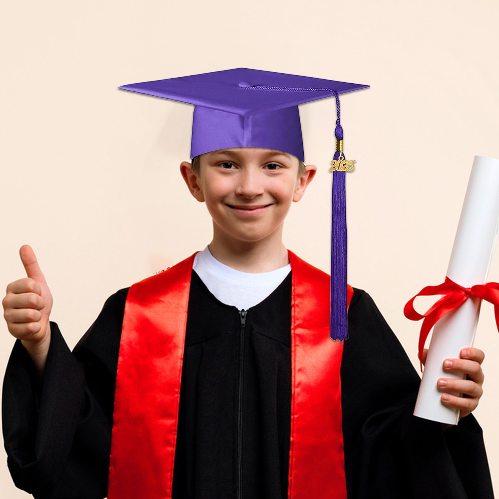 Graduation Cap with 2025 Tassel, Topper for High School Bachelor Master ...