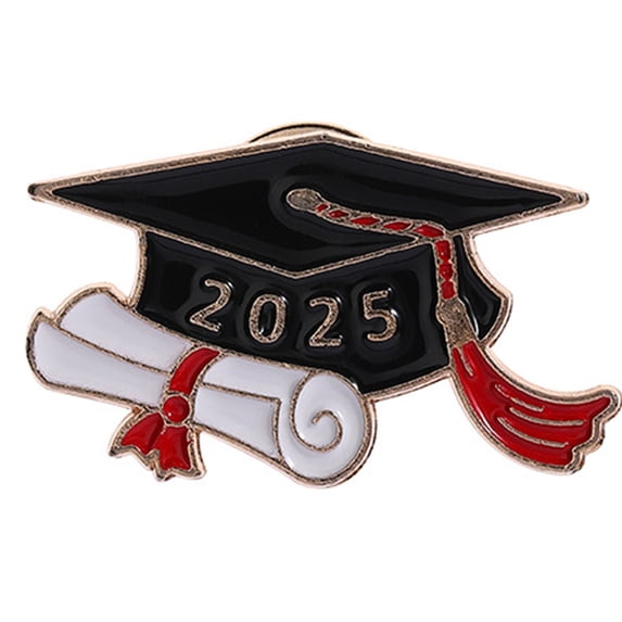 Graduation Caps Brooch Set Elegant Alloy Hat Lapel Pins Graduation Hat ...