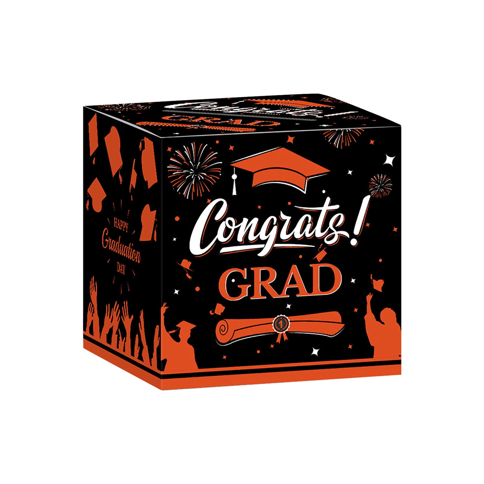 Graduation Card Box Holder Congrats Grad Foldable Cardboard Decorations ...