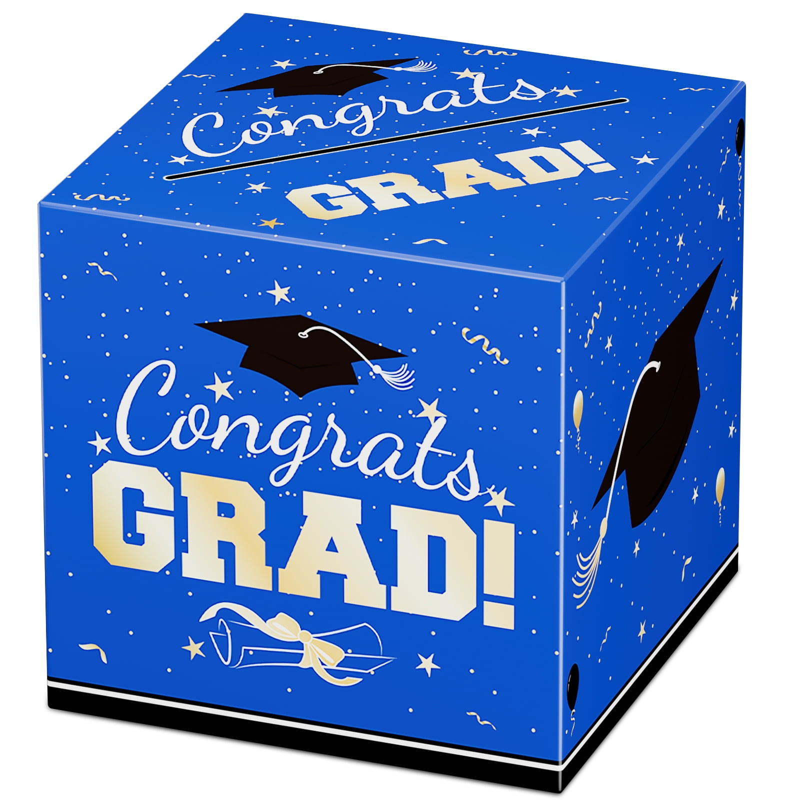 Graduation Card Box Holder, Congrats Grad Foldable Cardboard ...