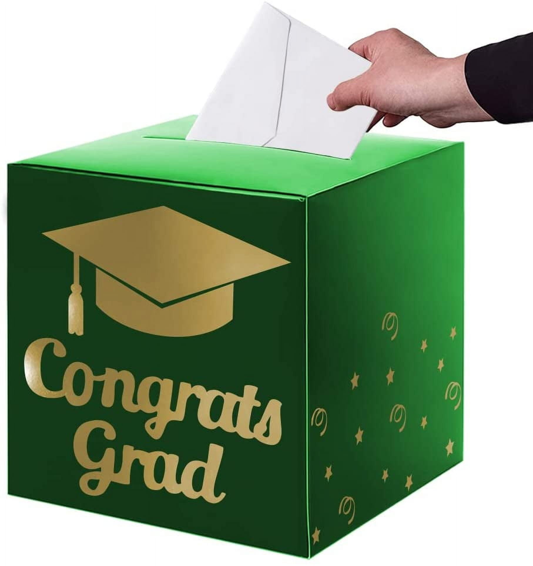 Graduation Card Box Holder, Congrats Grad Foldable Cardboard ...