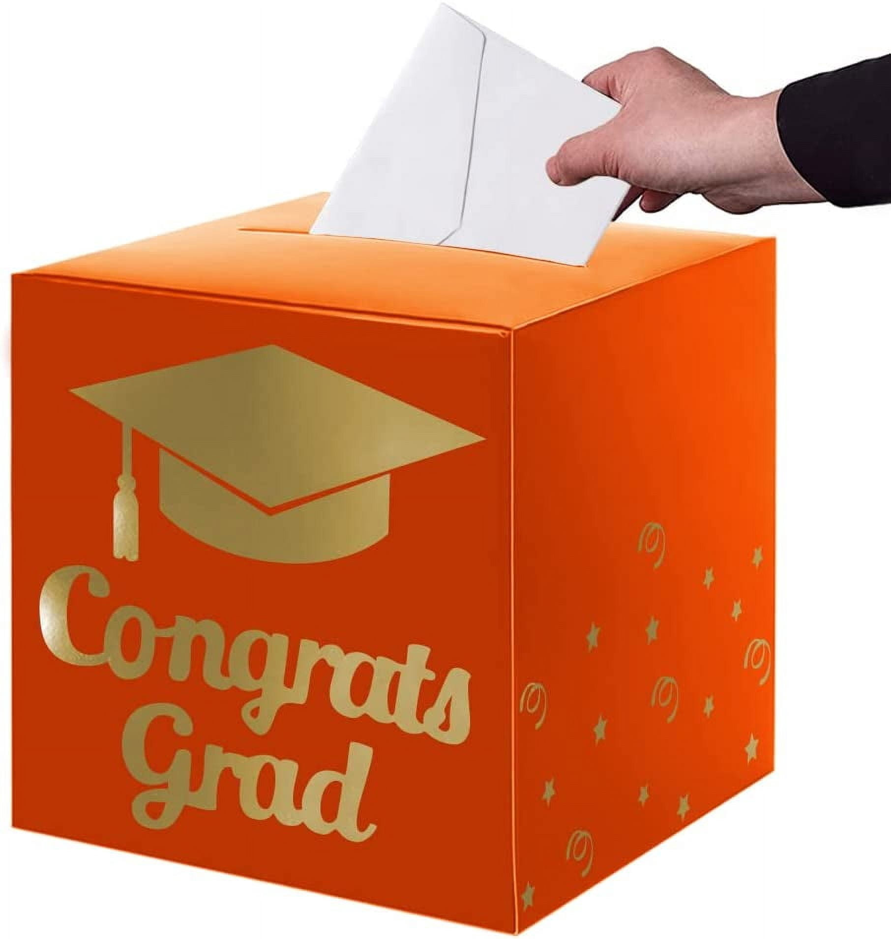 Graduation Card Box Holder, Congrats Grad Foldable Cardboard ...