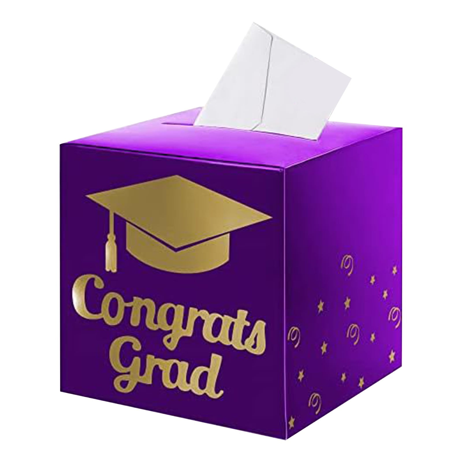 Graduation Card Box Holder, Congrats Grad Foldable Cardboard ...