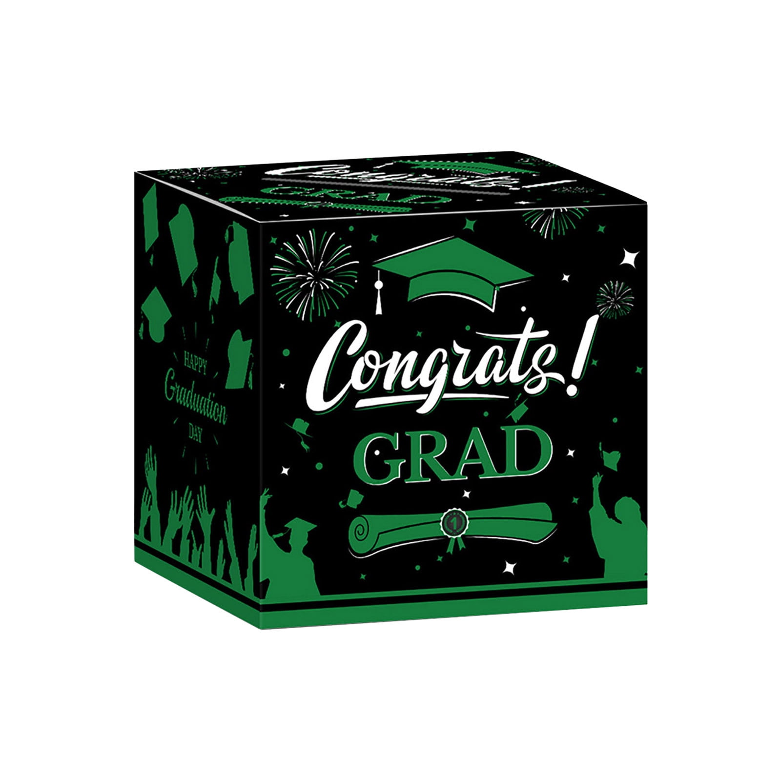 Graduation Card Box Holder Congrats Grad Foldable Cardboard Gift Card ...