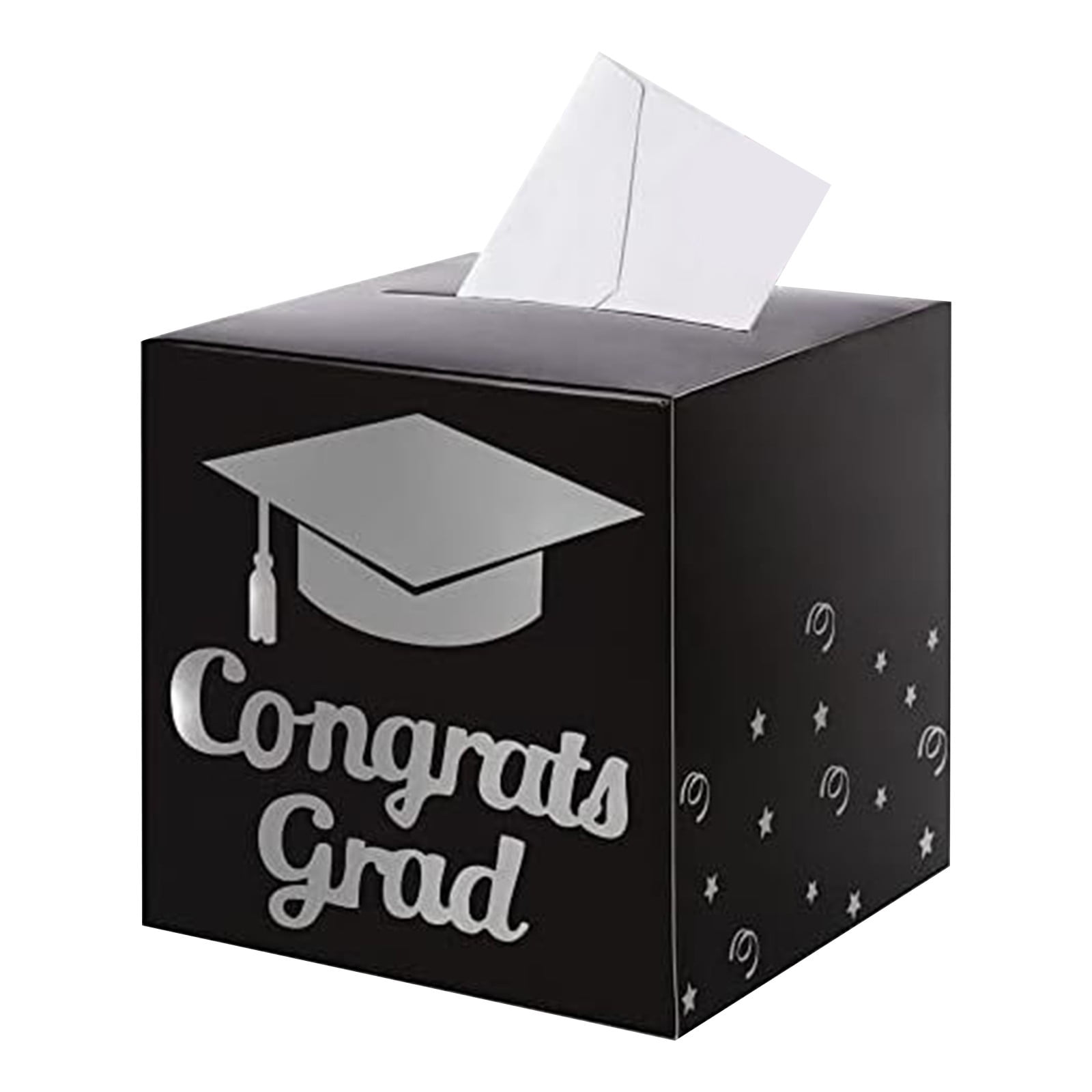 Graduation Card Box with Lid – Large Congrats Grad Card Holder for ...