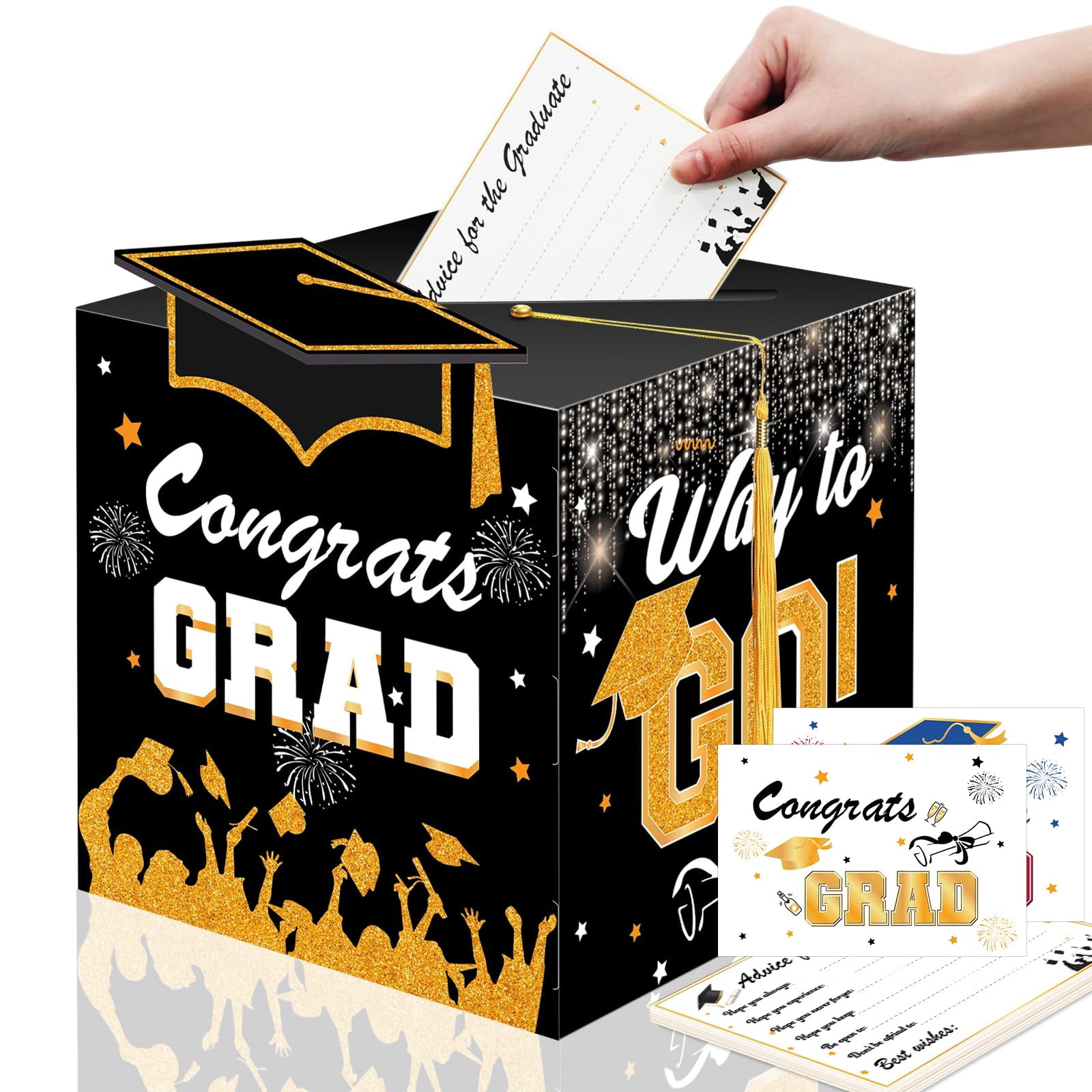 Graduation Card Box with STF9 12pcs & 2 Styles Graduation Card Box for ...