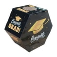 Graduation Card Box for Party Hexagonal Ballot Box, Black and Gold ...
