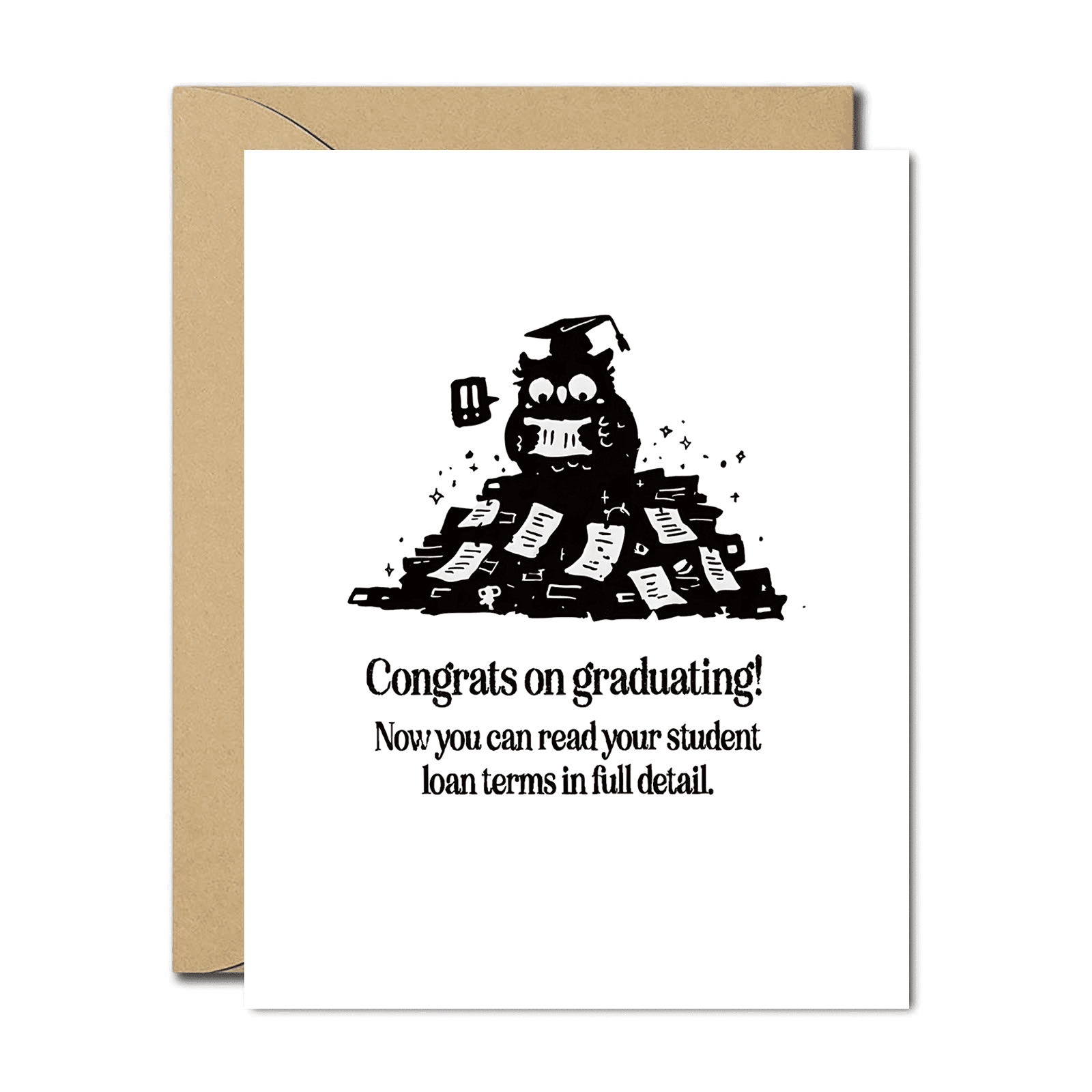 Graduation Card – "Congrats on Graduating!" with Humorous Student Loan ...