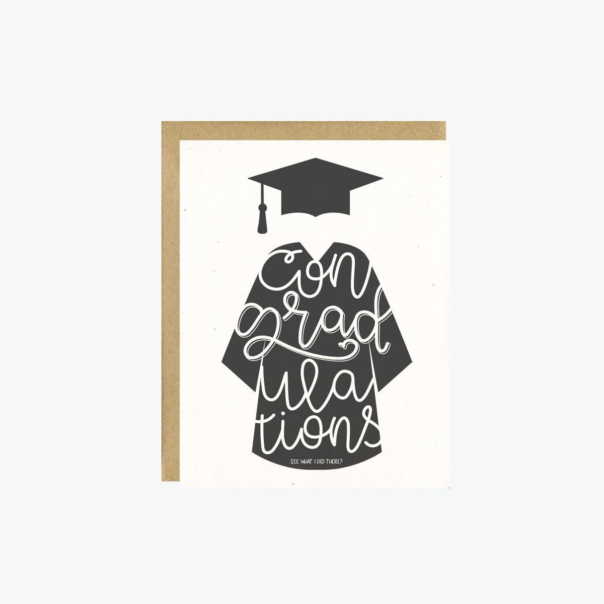 Graduation Card – "Congratulations" Graduation Gown Design – Blank ...