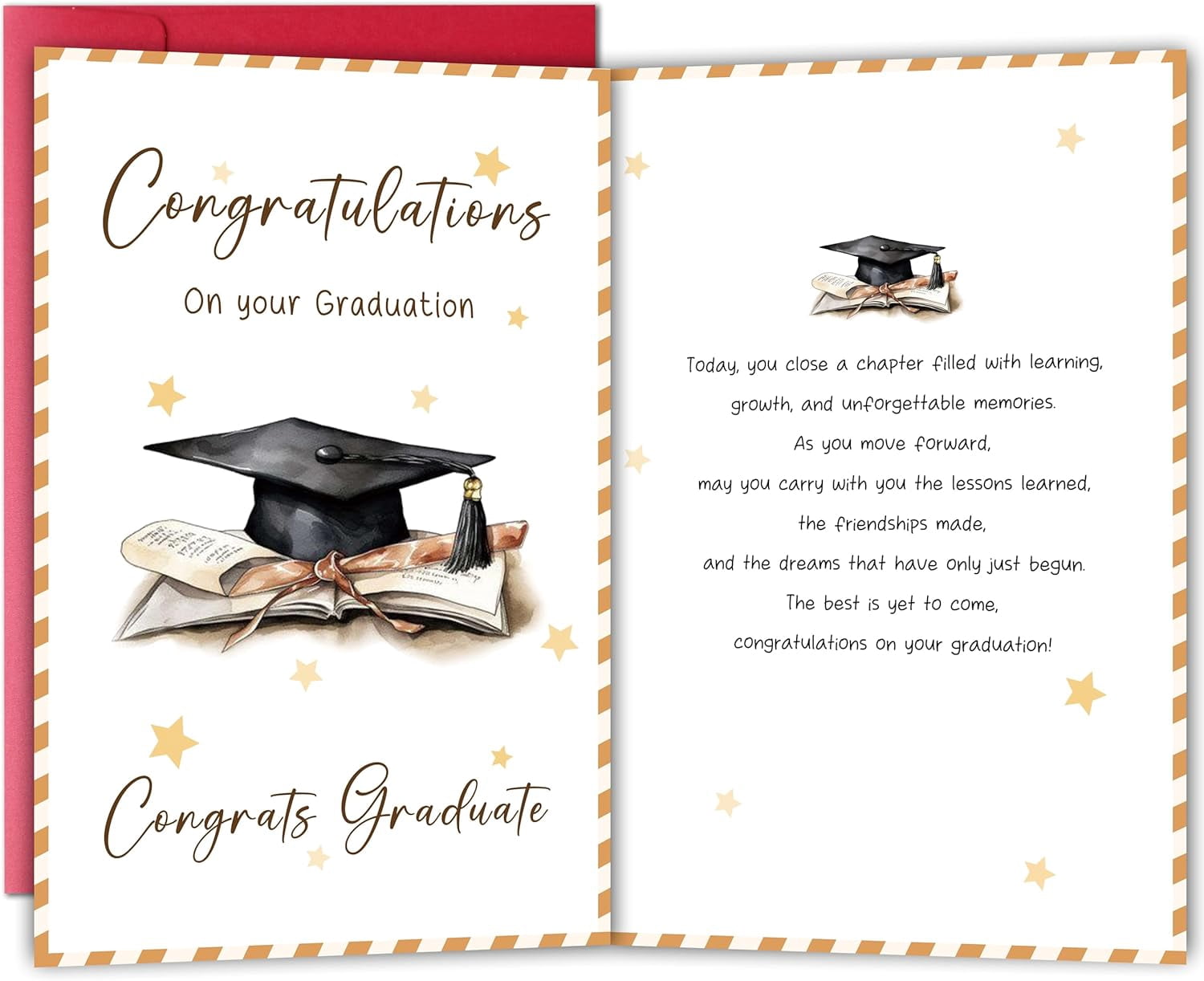 Graduation Card Gift for Him Her, Congratulations Graduate Greeting ...