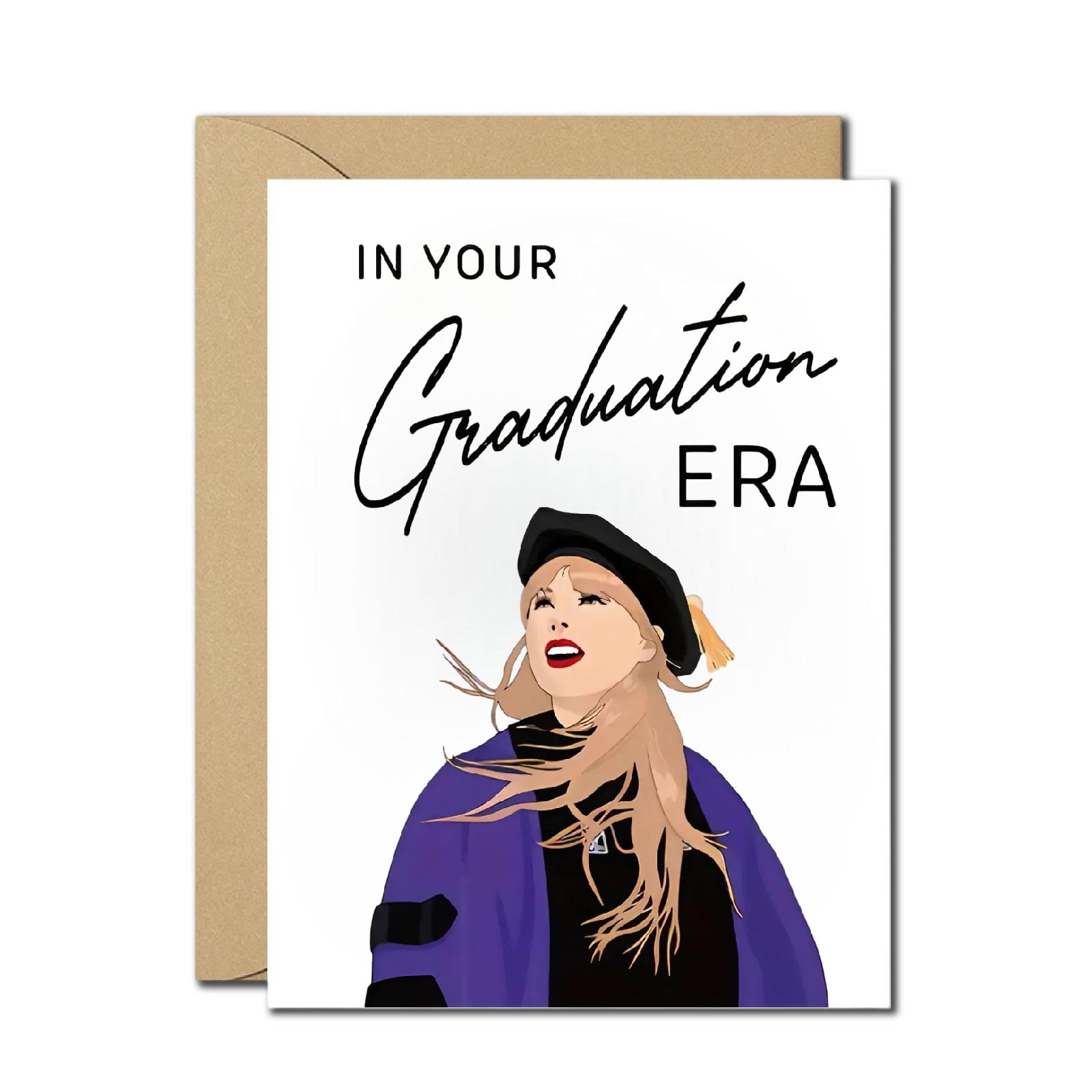 Graduation Card - "In Your Graduation Era" Design with Envelope ...
