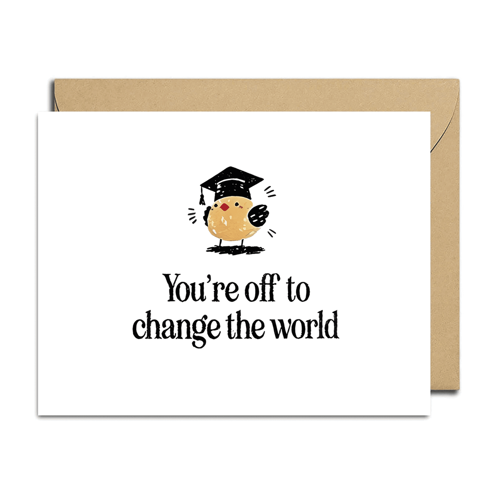 Graduation Card – "You’re Off to Change the World" Design with Adorable ...