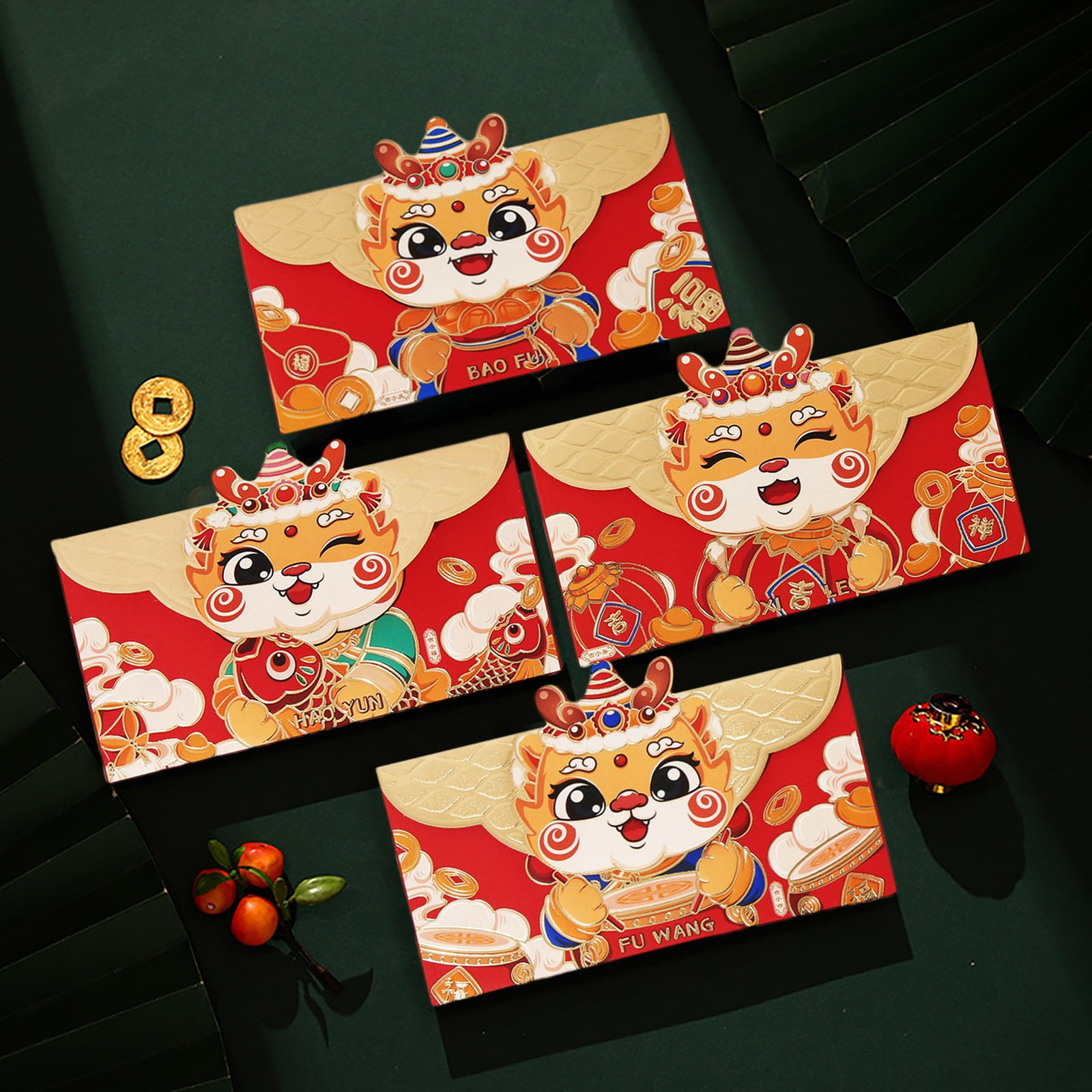 Graduation Cards Chinese New Year Red Envelope 2024 Dragon 3 Styles For ...