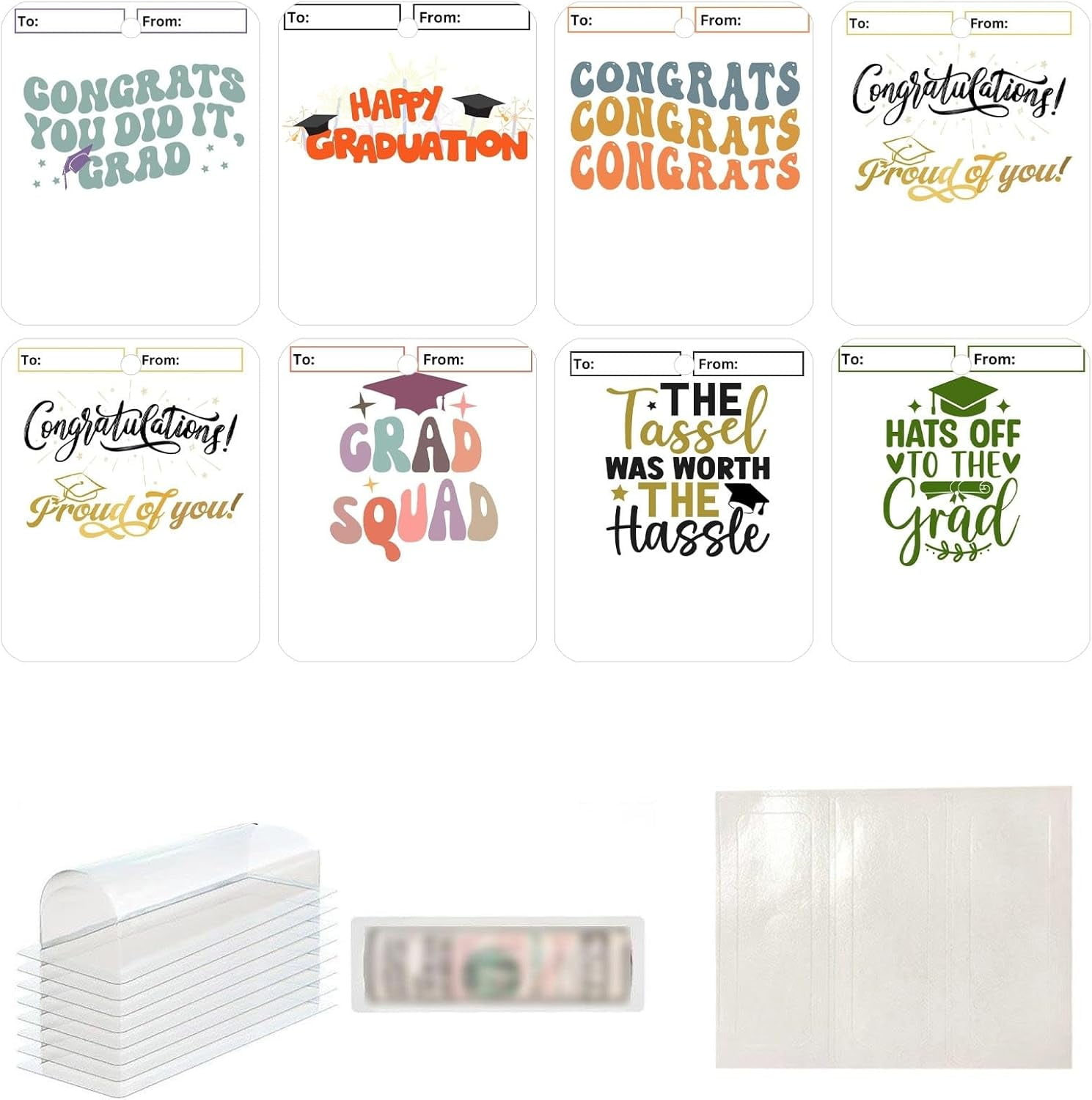 Graduation Cards Class of 2025, Humorous Set of 8 Graduation Wallet ...