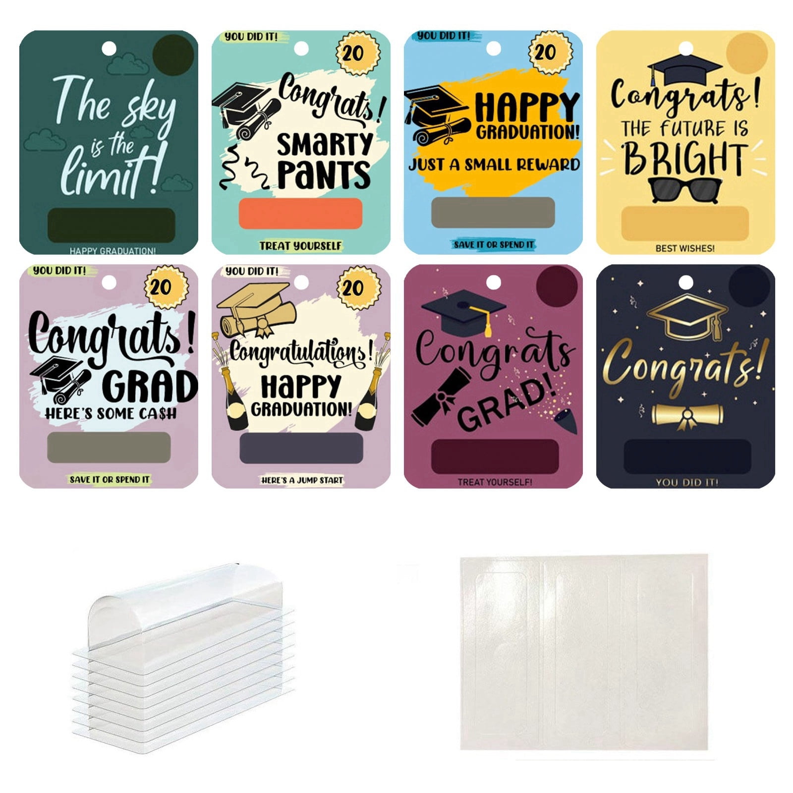 Graduation Cards Graduation Card Money Holders 8pcs Cash Card Clips ...
