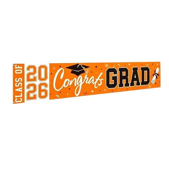 Graduation Celebration Banner, Polyester Fabric Congratulatory Flag ...