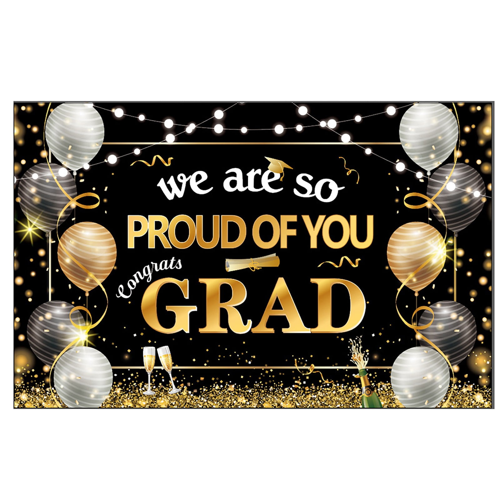 Graduation Celebration Wall Art, Customizable Photo Backdrop Posters ...