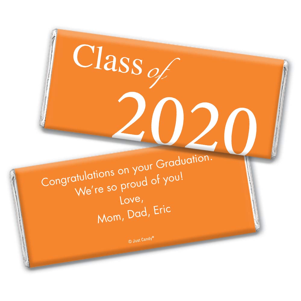 Graduation Chocolate Bar Wrappers - "Class Of" and Year (25 Wrappers ...