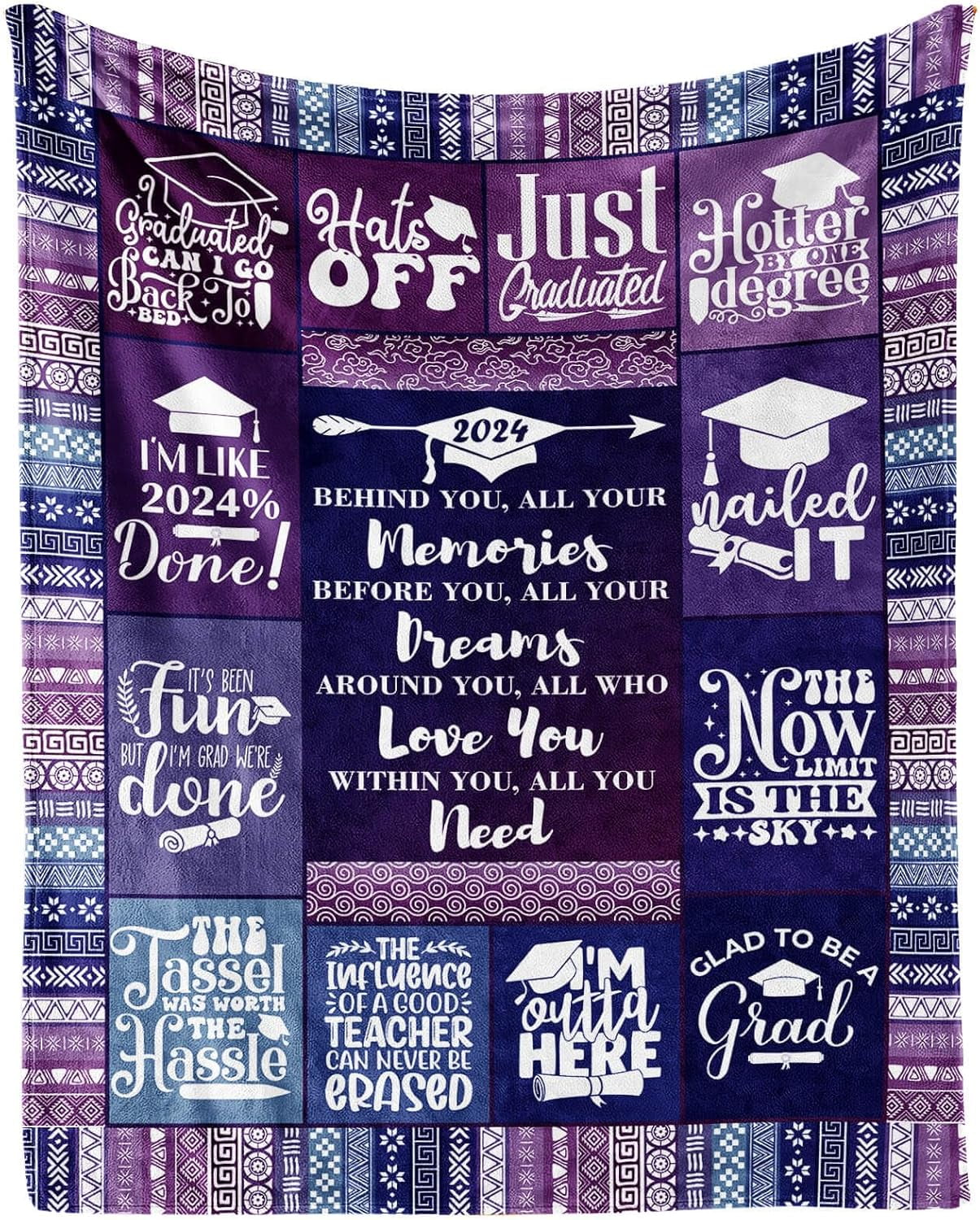 Graduation Class of 2024 Blanket for Students Sublimation, Congrats ...