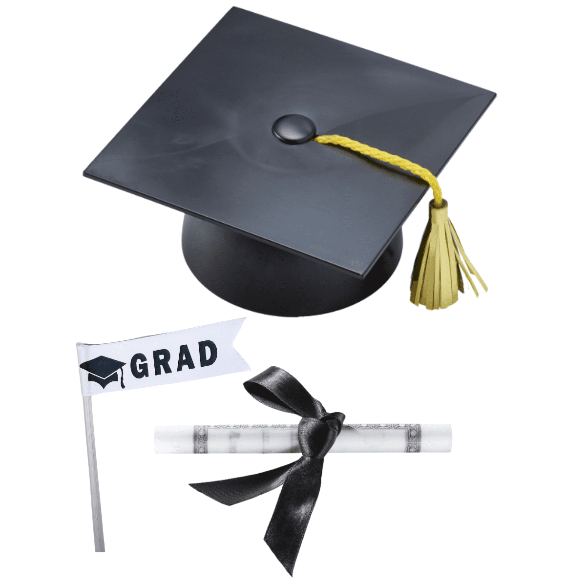 Graduation Class Cap Hat Diploma Grad Pick Cake Decoration Topper ...