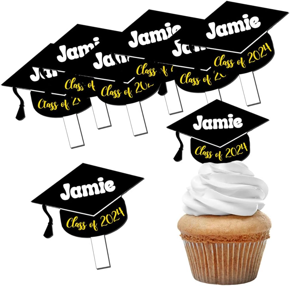 Graduation Class of 2024 Cupcake Toppers Student Cake Toppers for ...