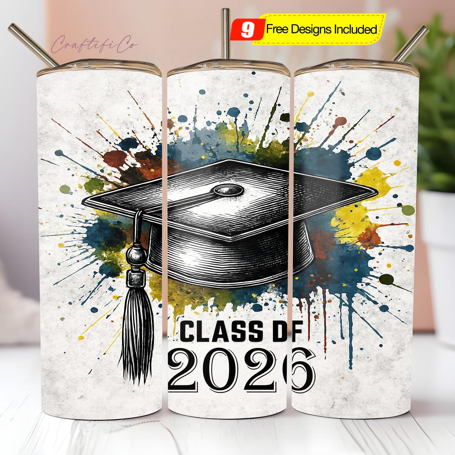 Graduation Class of 2026 Tumbler , Senior Graduation Cap 20 Oz Skinny ...