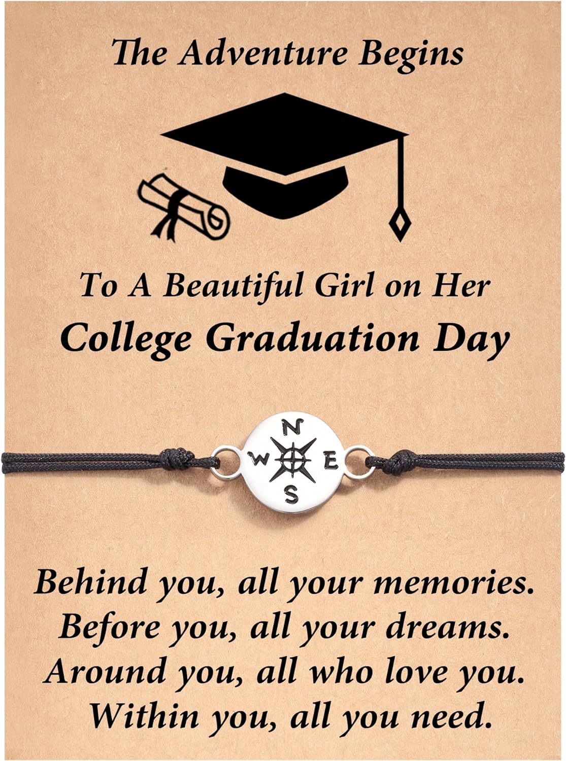 Graduation Commemorative Bracelet,Graduation Gifts 2025 Compass ...