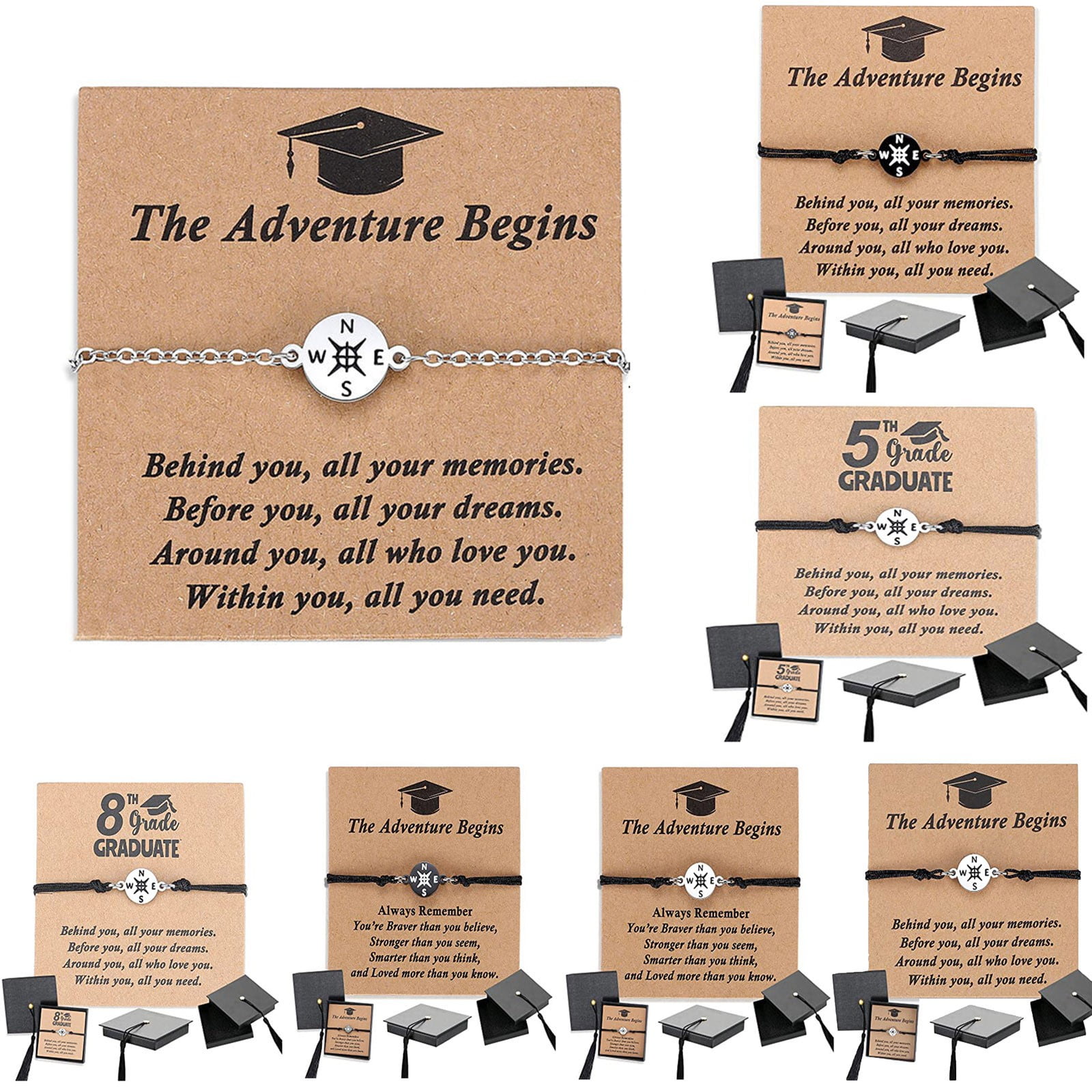 Graduation Compass for Men and Women | Adjustable Woven String Band ...