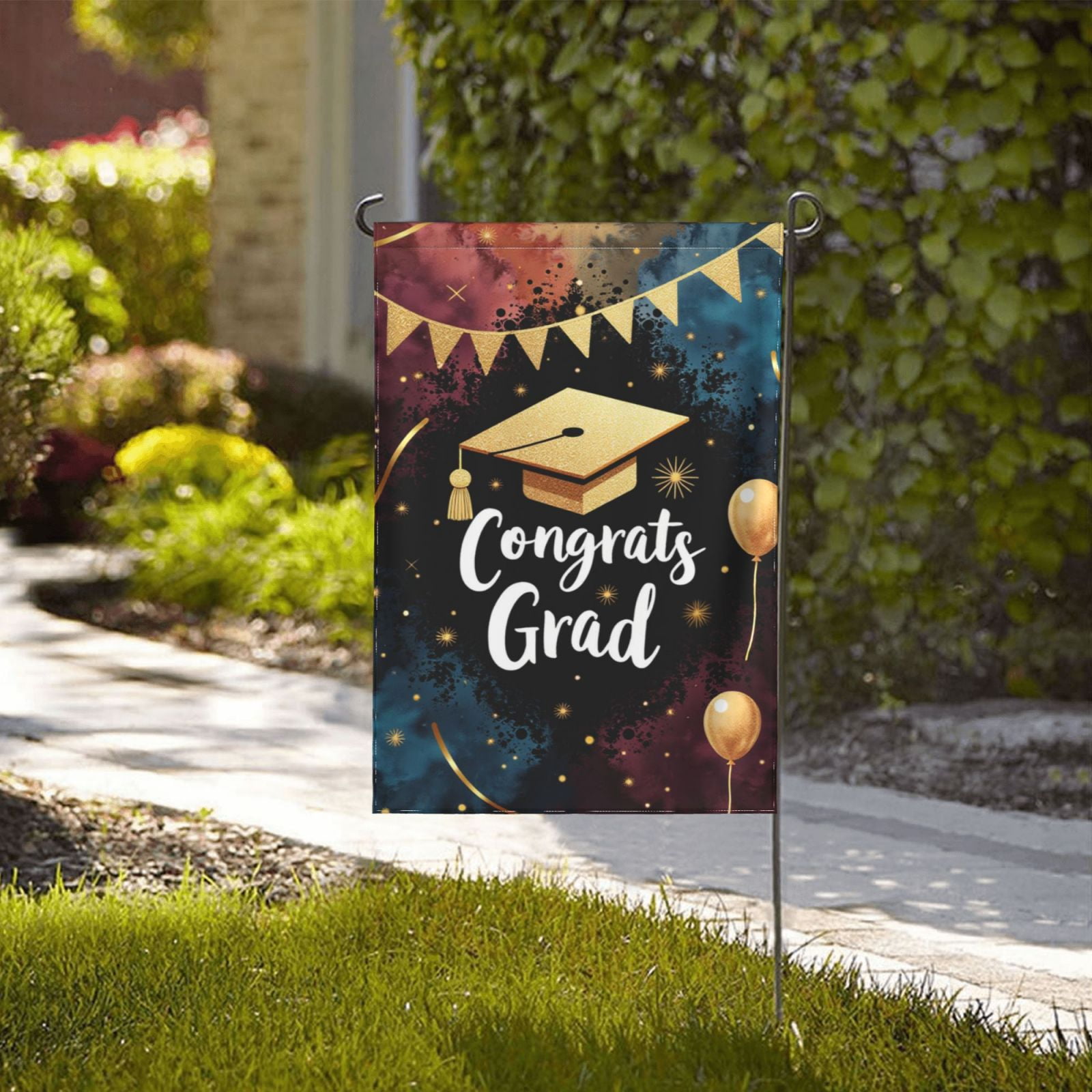 Graduation Congrats Grad Garden Flag Double Sided 12x18 Inch Festive ...
