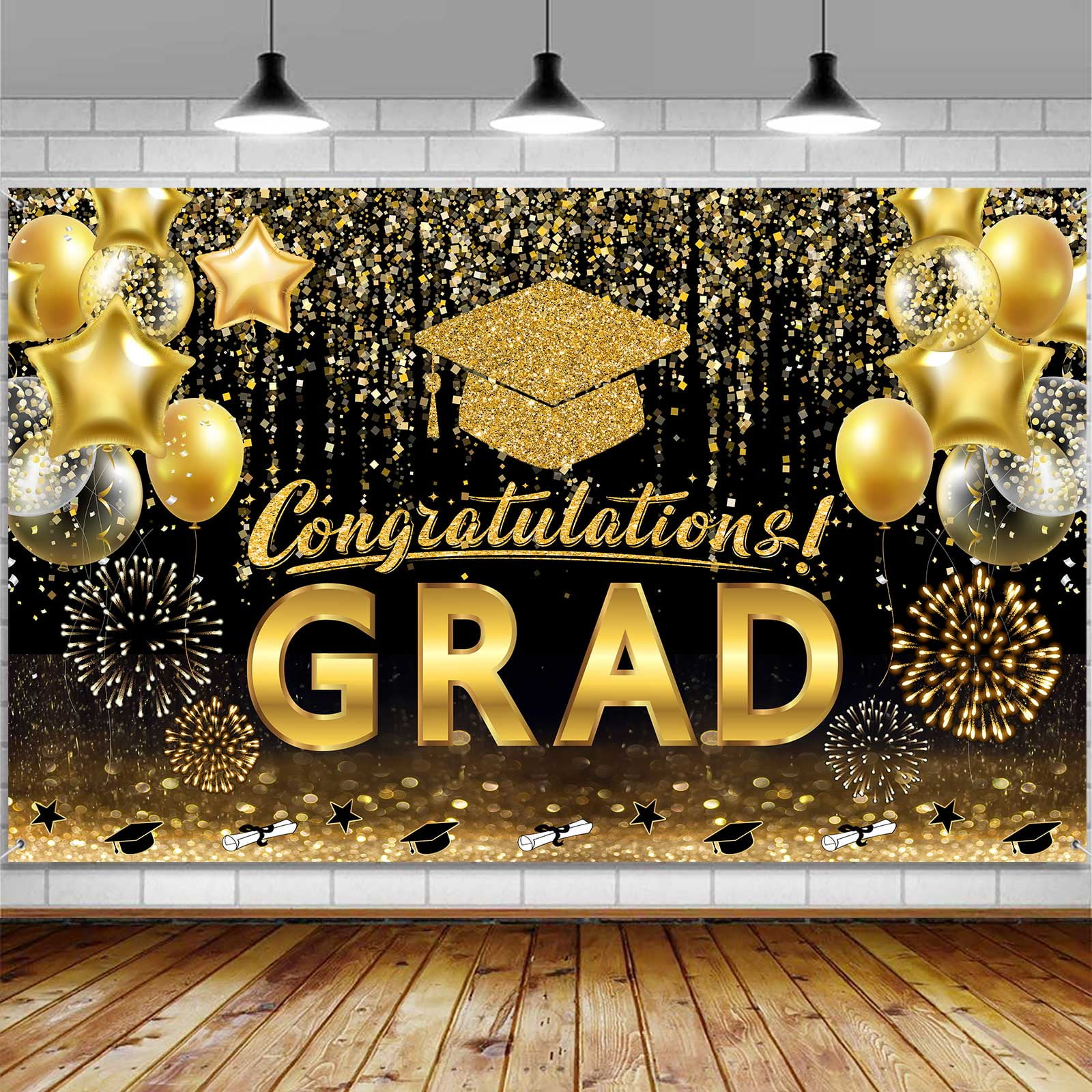 Graduation Congratulations Banner Backdrop, Graduation Class of 2024 ...