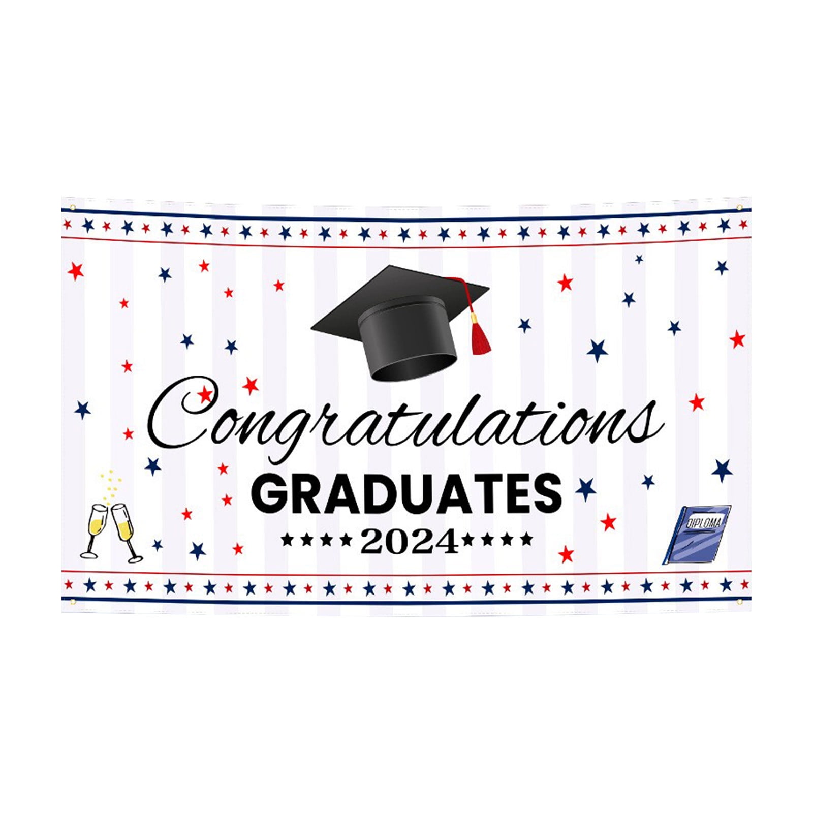 Graduation Congratulations Banner Decorations, Class of 2024 ...