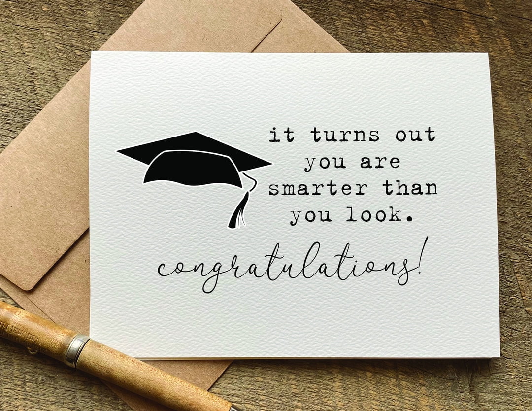 Graduation Congratulations Card – Witty Humor with Graduation Cap ...
