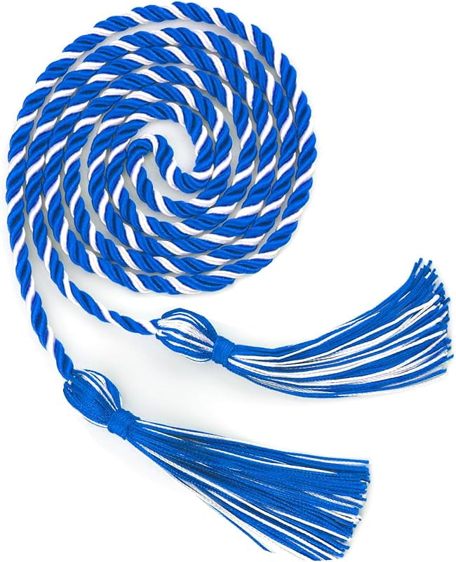Graduation Cord, Graduation Cords 2025, Light Blue and White Cord ...