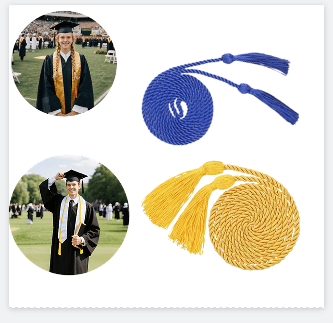 Graduation Cord, Graduation Honor Cords Rayon Braided Tassel Cord for ...