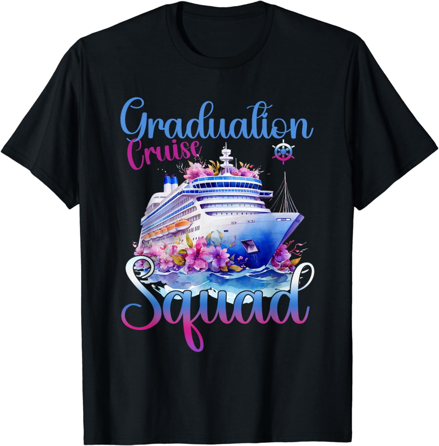 Graduation Cruise Squad Funny Family Grad Cruising 2024 Cotton T-Shirt ...