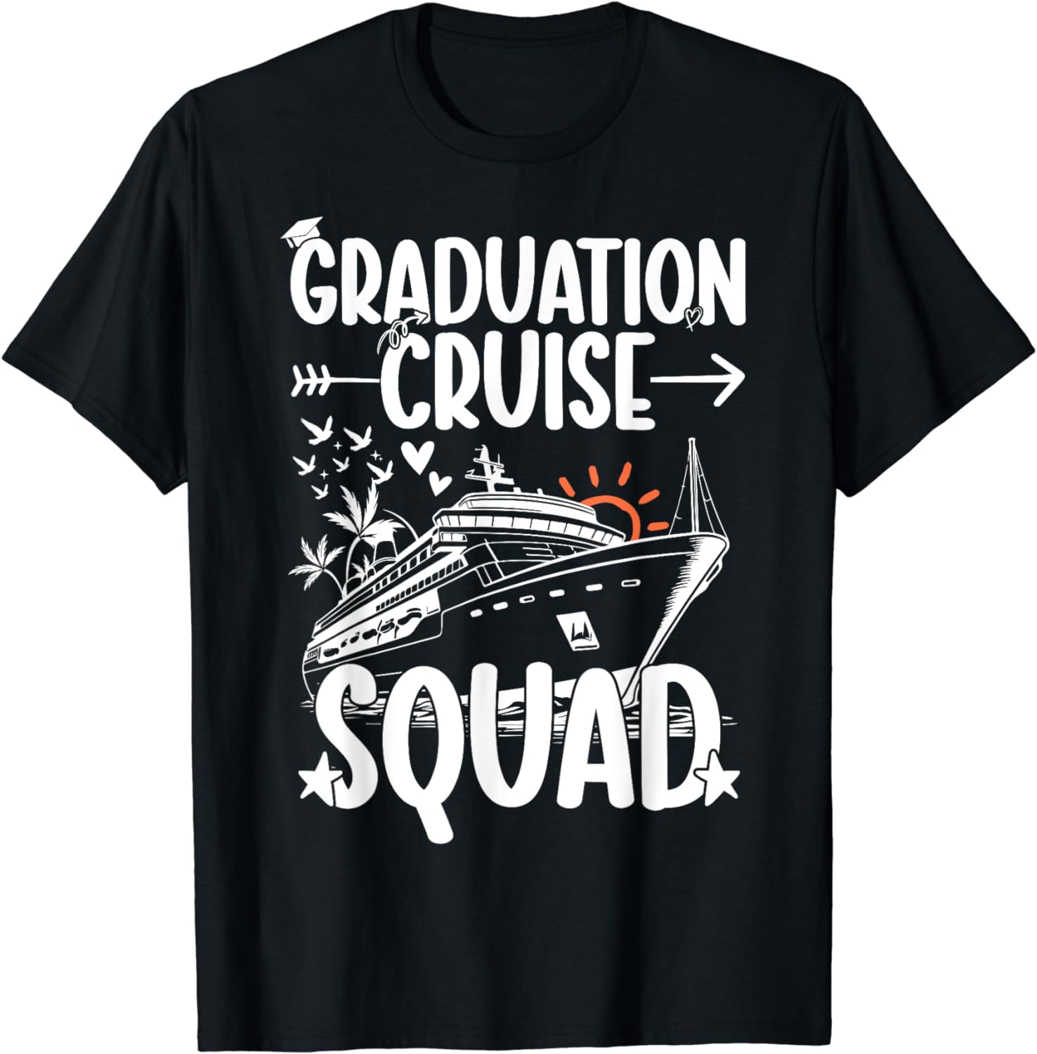 Graduation Cruise Squad Grad Cruise Trip 2024 Cotton T-Shirt - Walmart.com