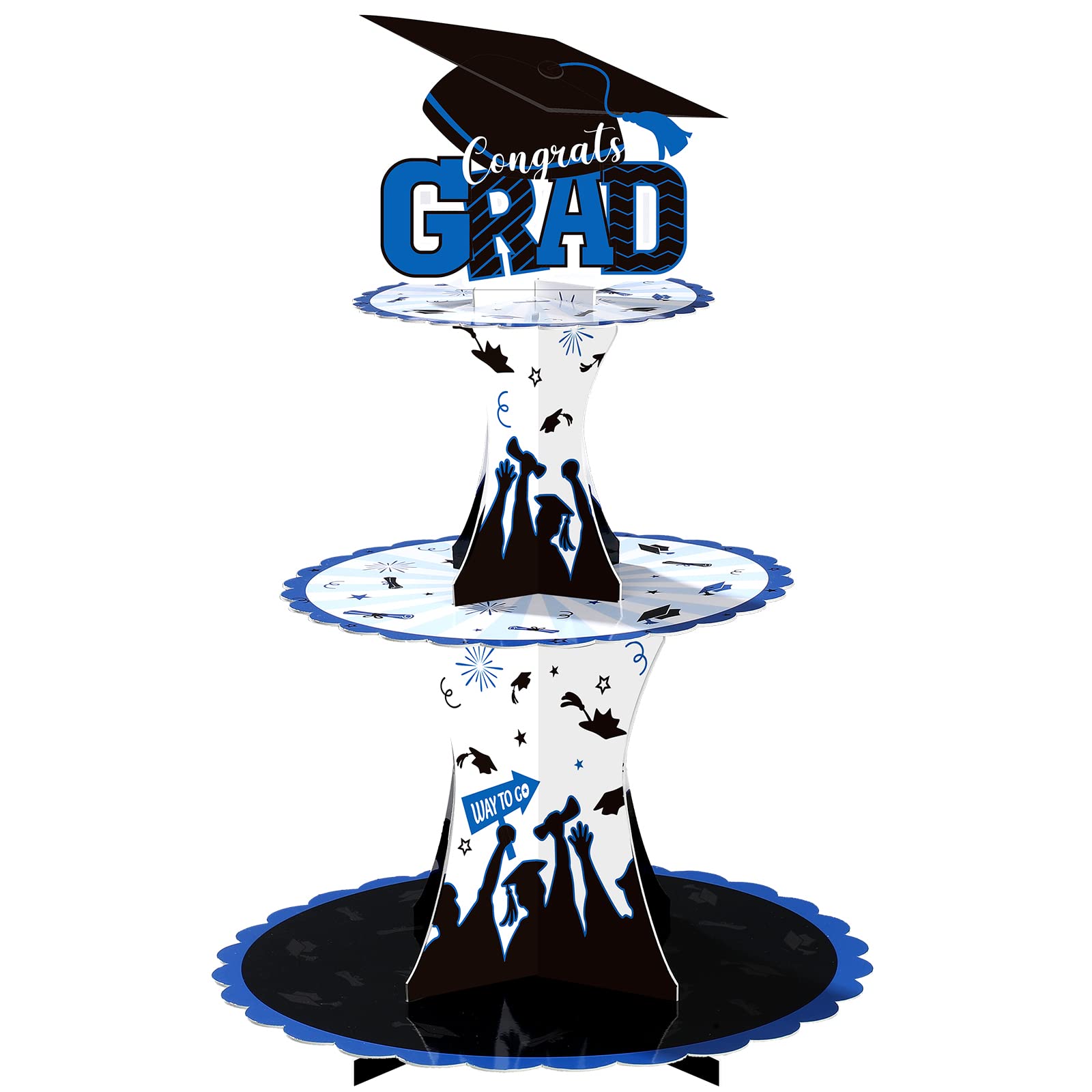 Graduation Cupcake Holder AJH3 Decoration 3 Tier Congrats Grad Party ...