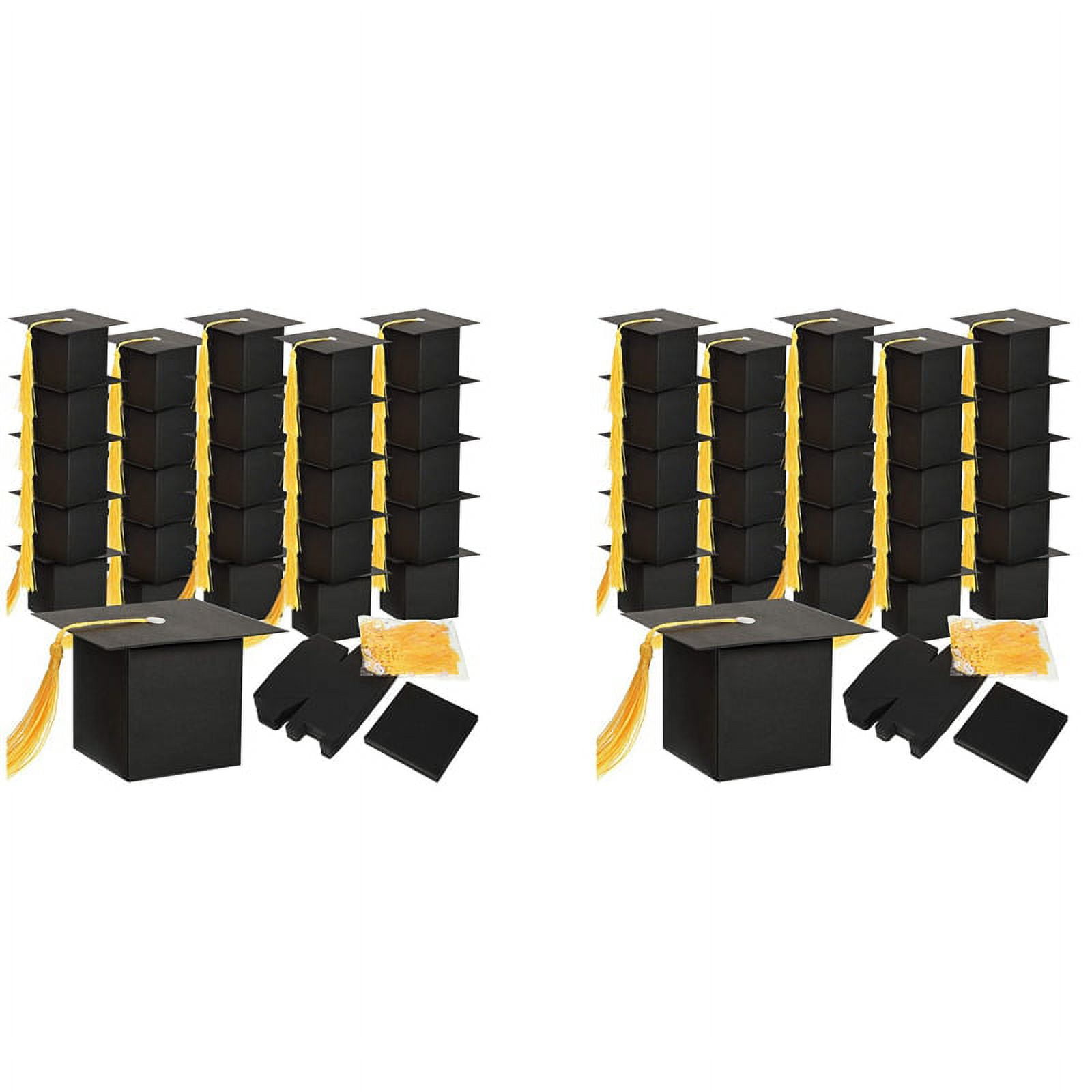 Graduation Decorations 100PCS Graduation Candy Box DIY Grad Cap Box for ...