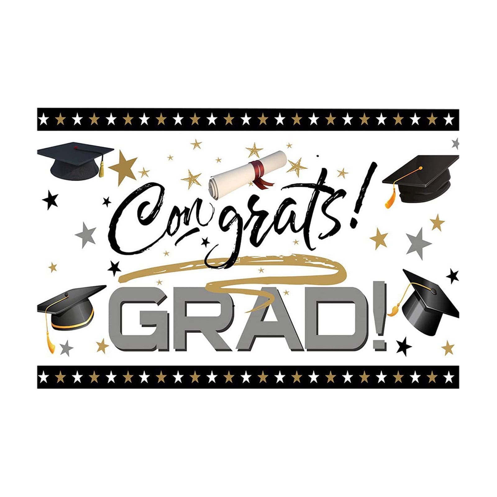 Graduation Decorations 150*100cm 2025 New Platinum Graduation Season ...