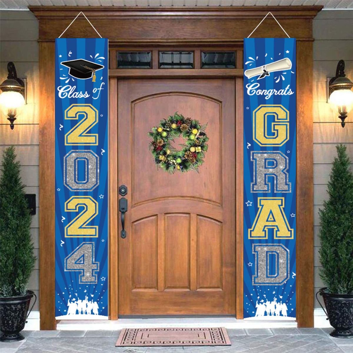 Graduation Banners with Photo Party Decoration Supplies - 2024 Congrats ...