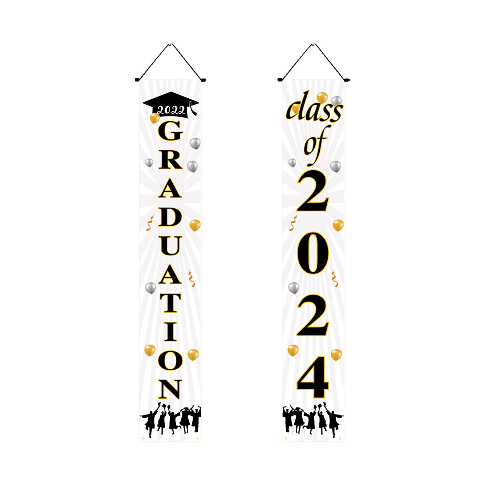 Graduation Decorations 2024 GRAD Banner Blue Porch Door Sign Welcome ...