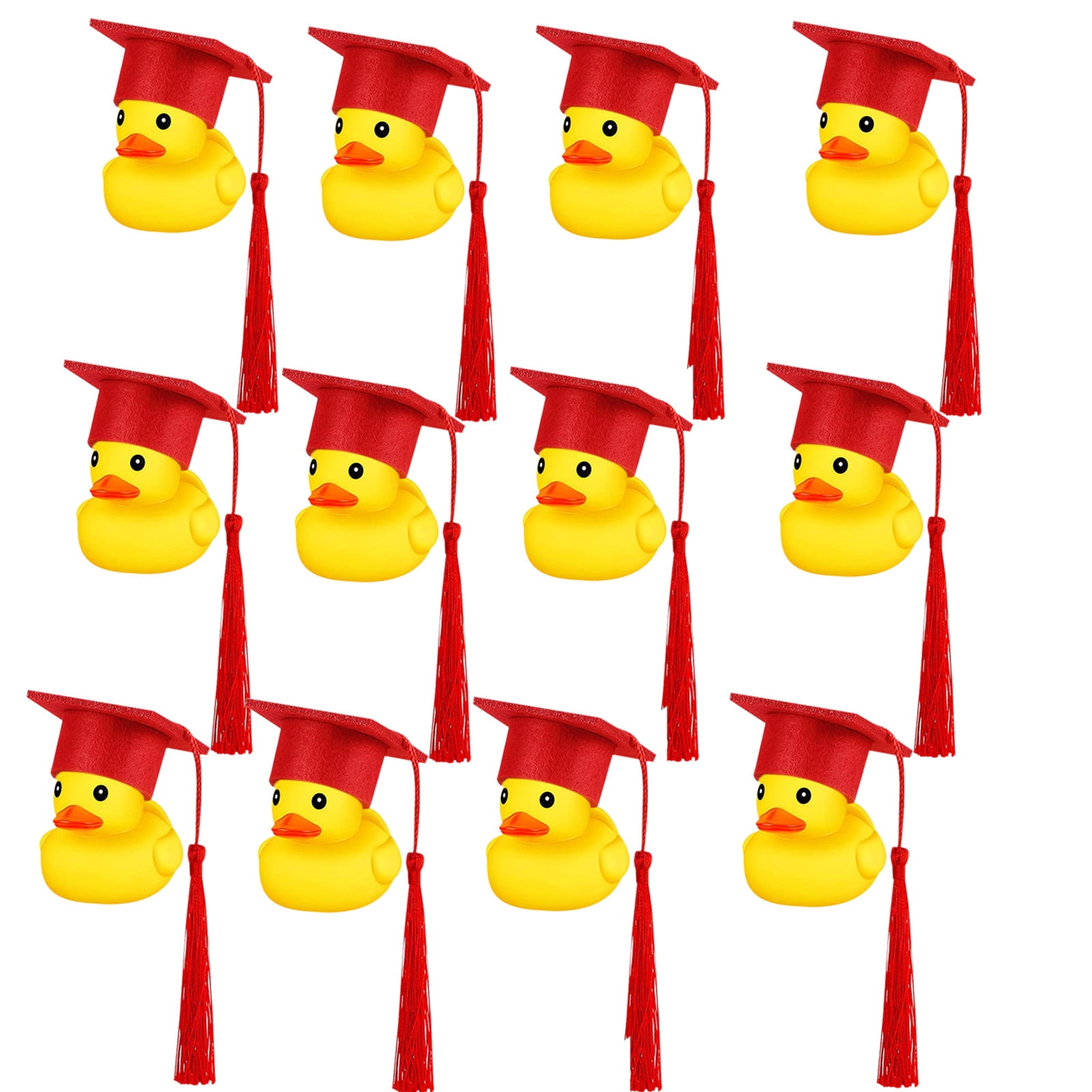 Graduation Decorations 2025, 12 PCS Rubber Duck Car Ornaments Duck Car ...