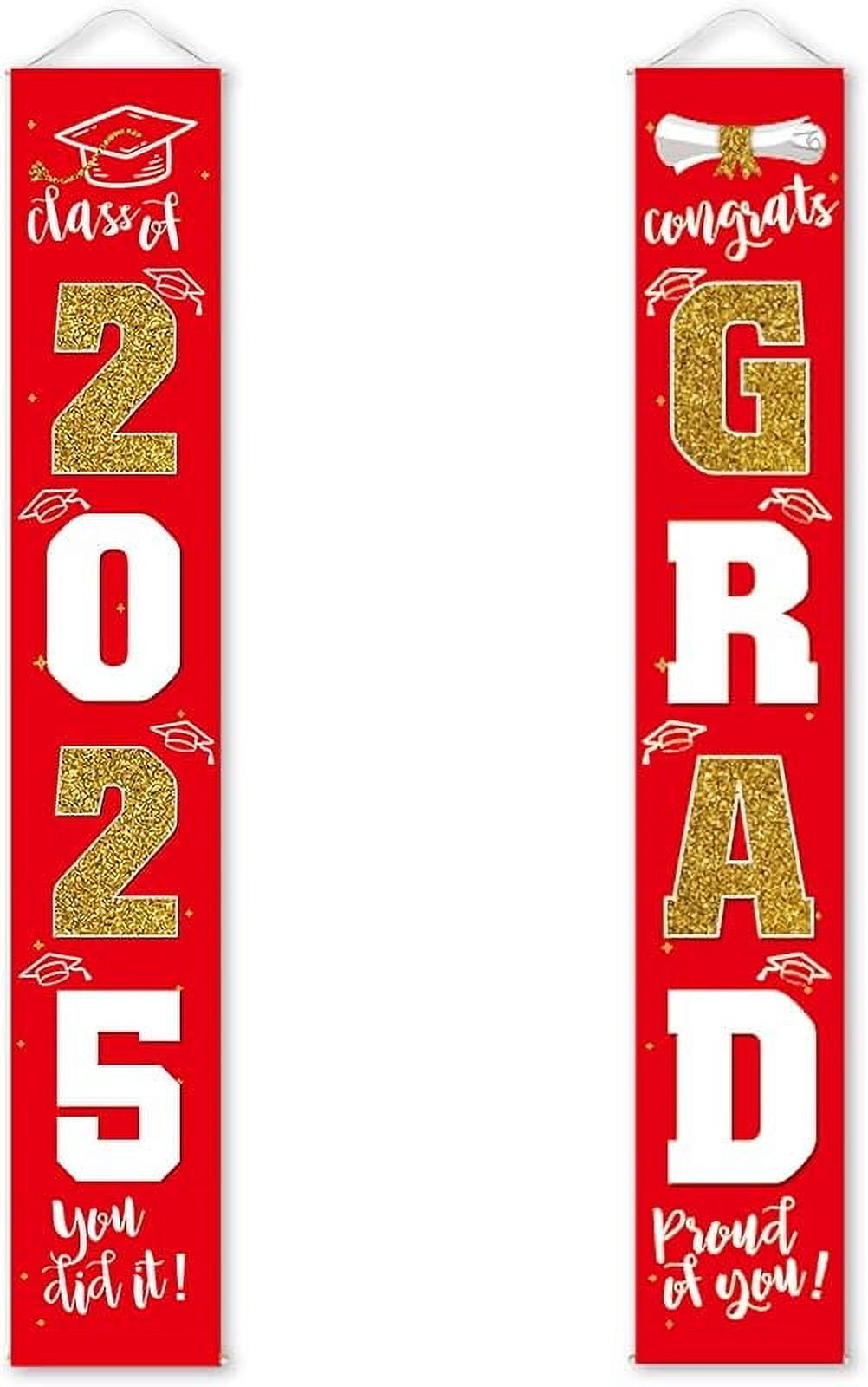 Graduation Decorations 2025 Banner Porch Sign Colorful for Class of ...