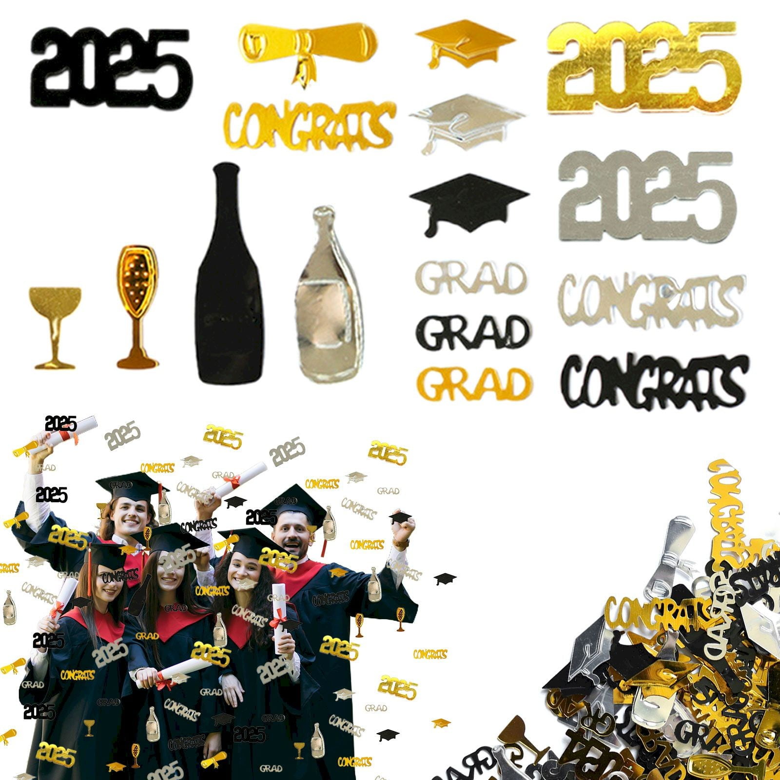 Graduation Decorations 2025 Blue - 36 PCS Graduation Party Supplies ...