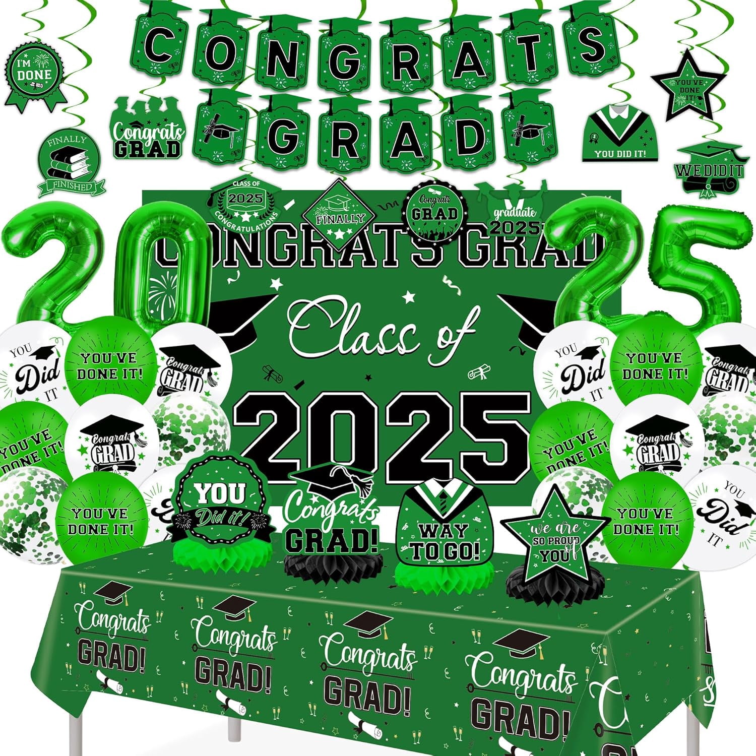 Graduation Decorations 2025, Class of 2025 Backdrop, Banner, 2025 Foil ...