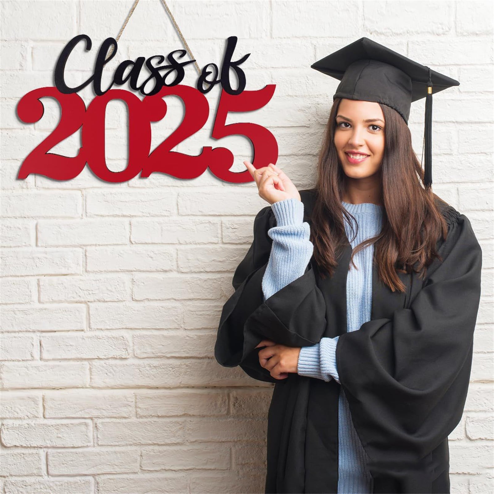 Graduation Decorations 2025 Clearance! Wooden Graduation Hanging Decor ...