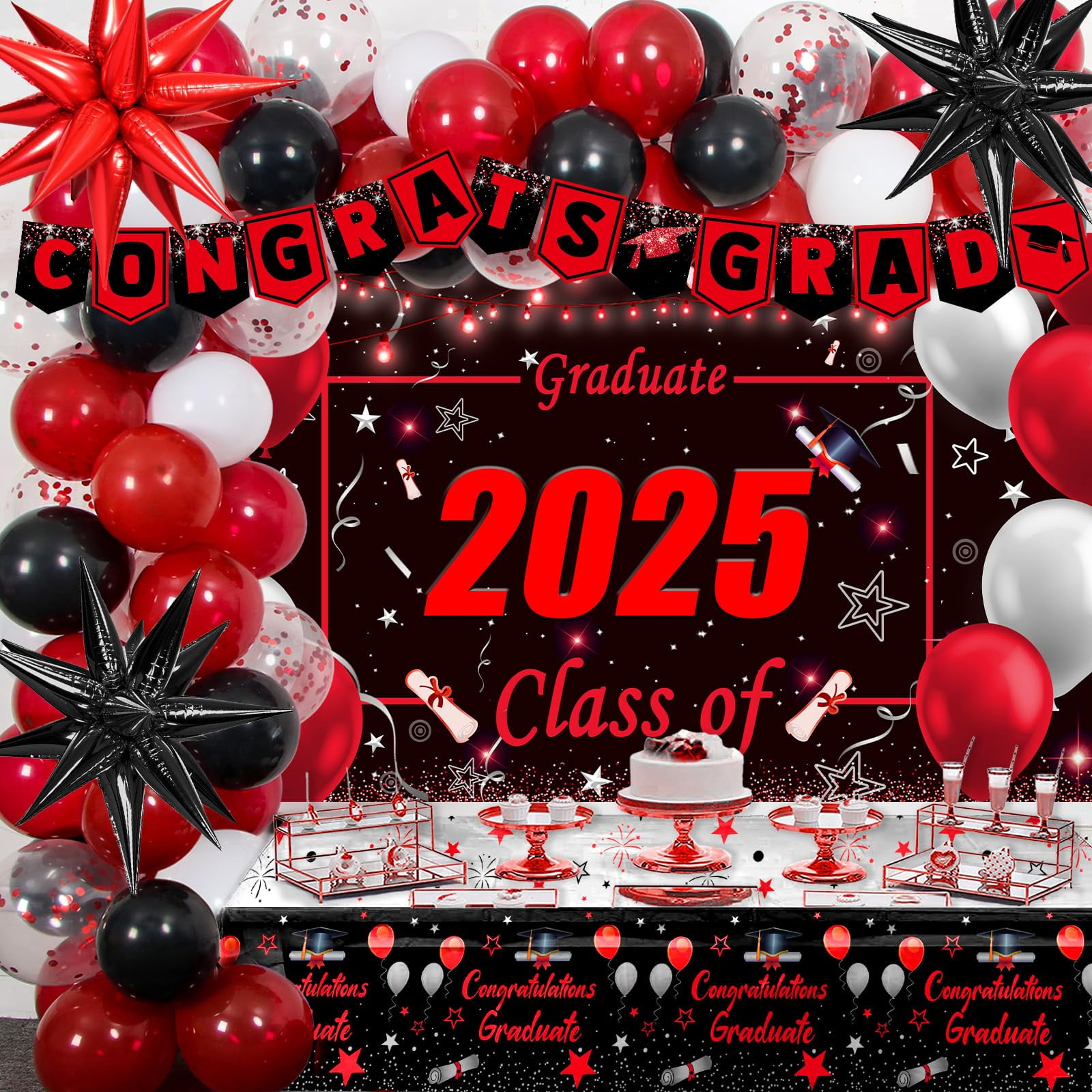 Graduation Decorations 2025,EGSC 82PCS Graduation Decorations Class of ...